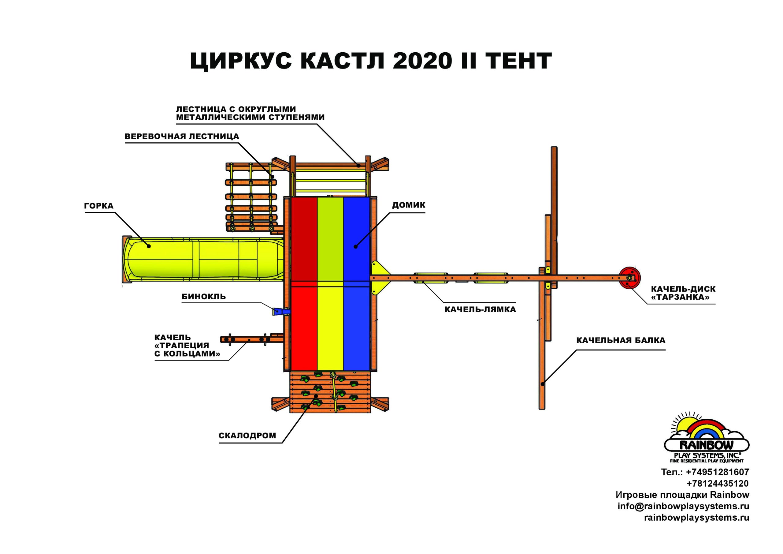Детская площадка Циркус Фанхаус 2020 II Тент купить в Москве по ...
